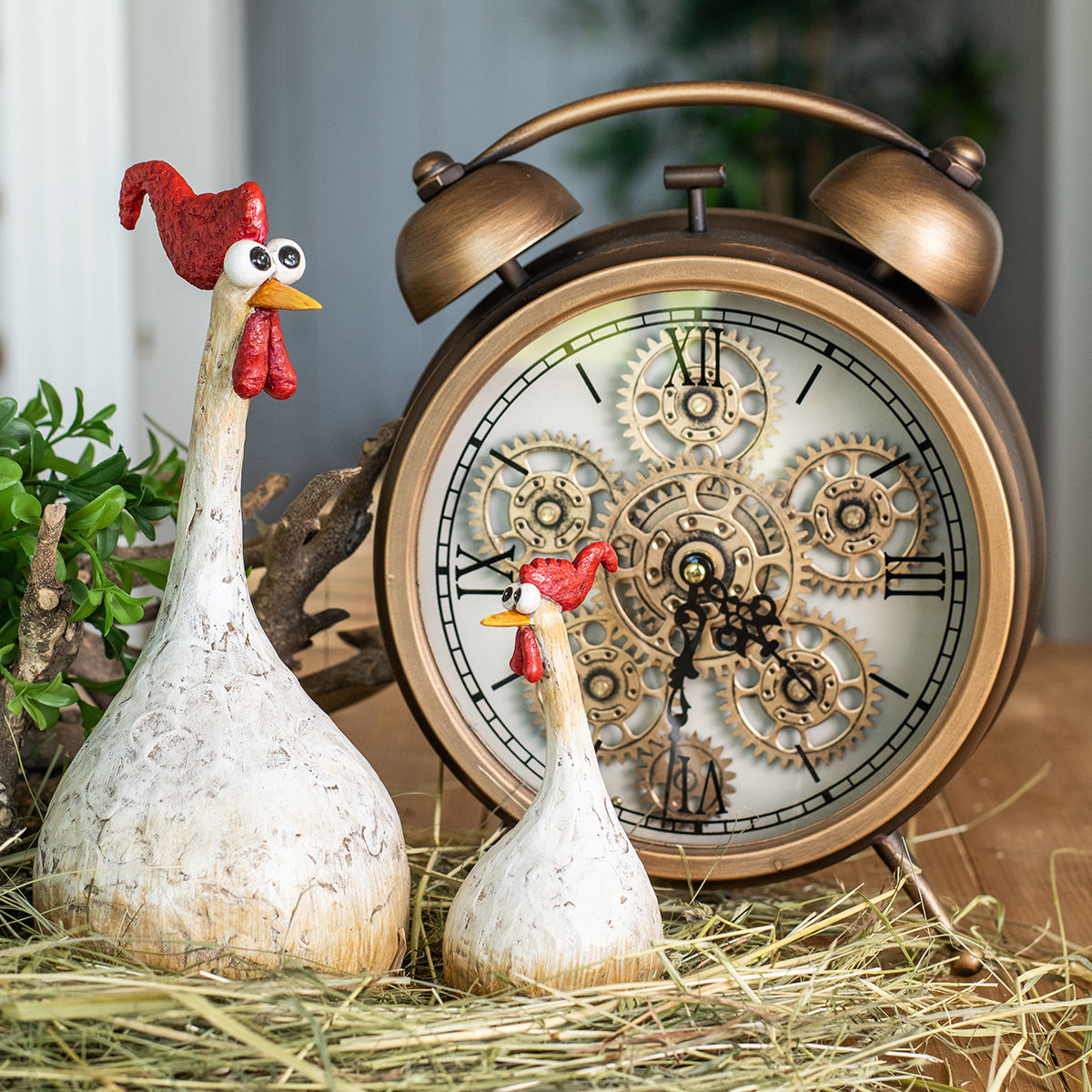 Floristik24.de Deko Hühner Deko Figuren Osterdeko Huhn lustig H15cm 2St ...
