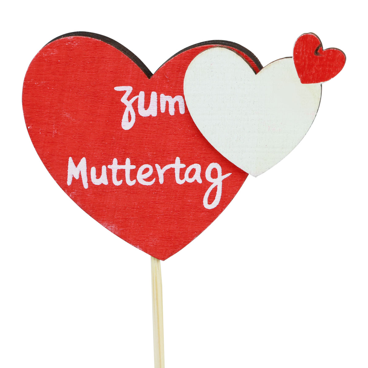 Blumenstecker Muttertag Holzherz Set 12 Stück | Floristik24