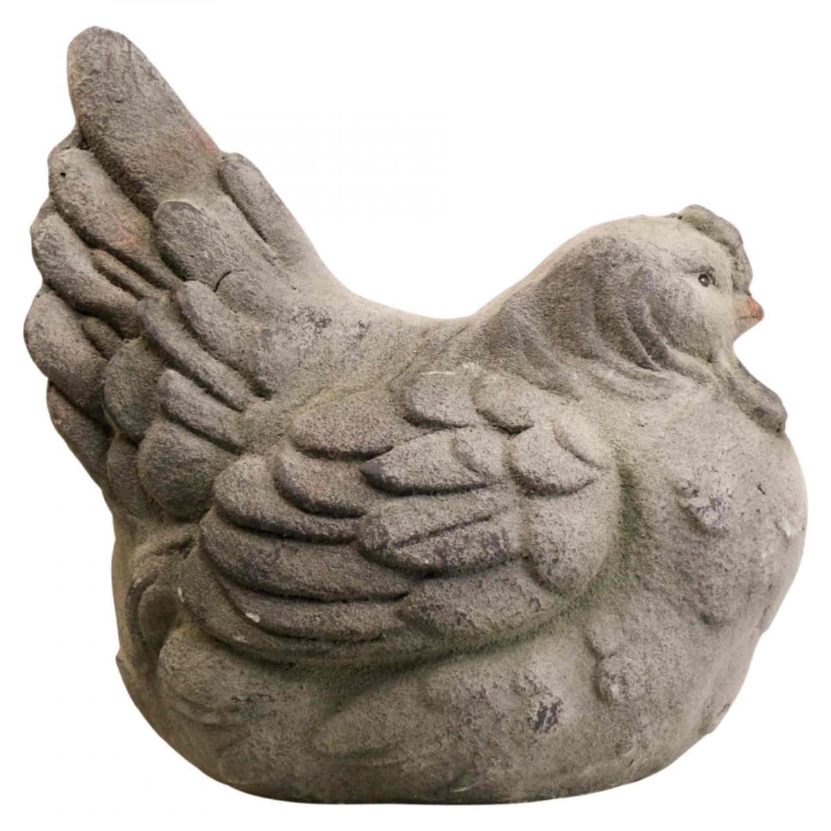Floristik24.de Deko Huhn groß Grau Keramik Vintage Frühlingsdeko 30cm-08528