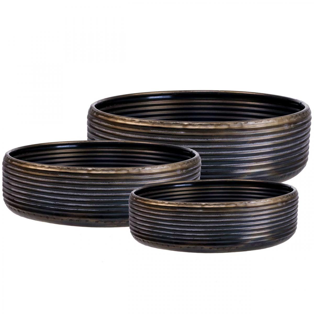Floristik24.de Dekoschale groß Schale Metall Antik Look 30/38/46cm 3er-Set