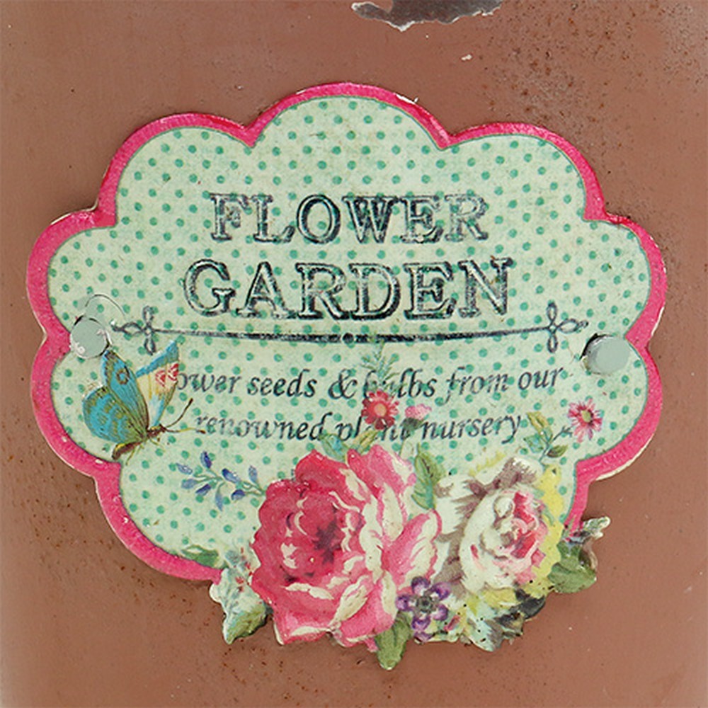 Floristik24.de Eimer mit Motiv Braun in Antikoptik Ø11cm H12cm-460992 ...