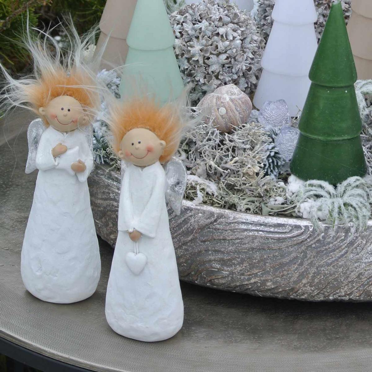 Floristik24.de Deko Engel Figur Weihnachtsengel Weiß 4,5×3,5×11cm 4St-01736