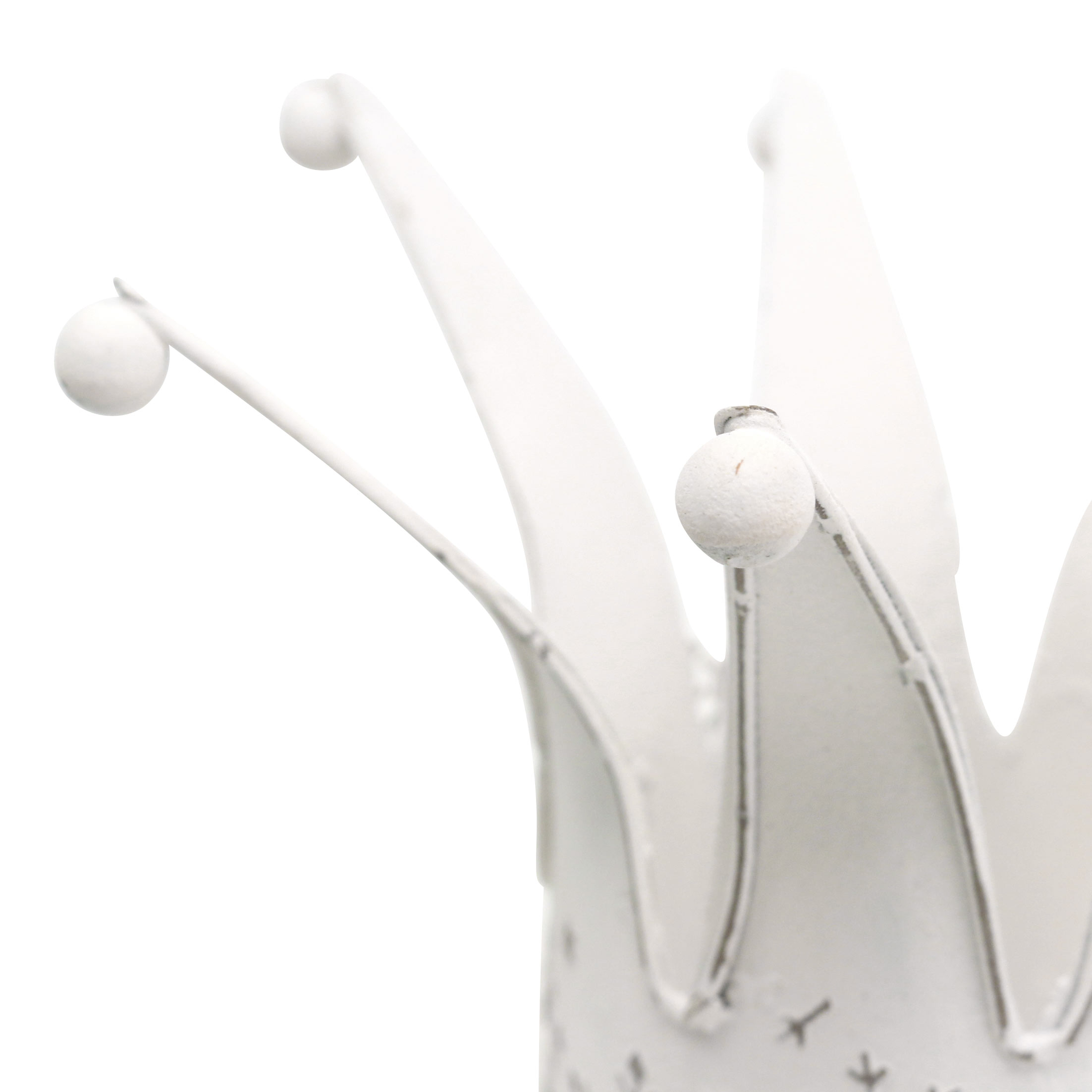 Floristik24.de Krone Metall Weiß, Rost Ø13,5/17,5cm 2er-Set-69701