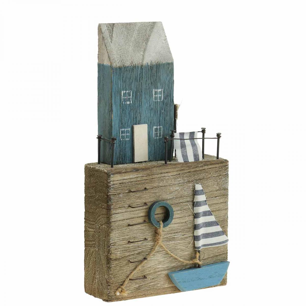 Floristik24.de Maritime Holzdeko Hafenpromenade Shabby Chic H25,5cm