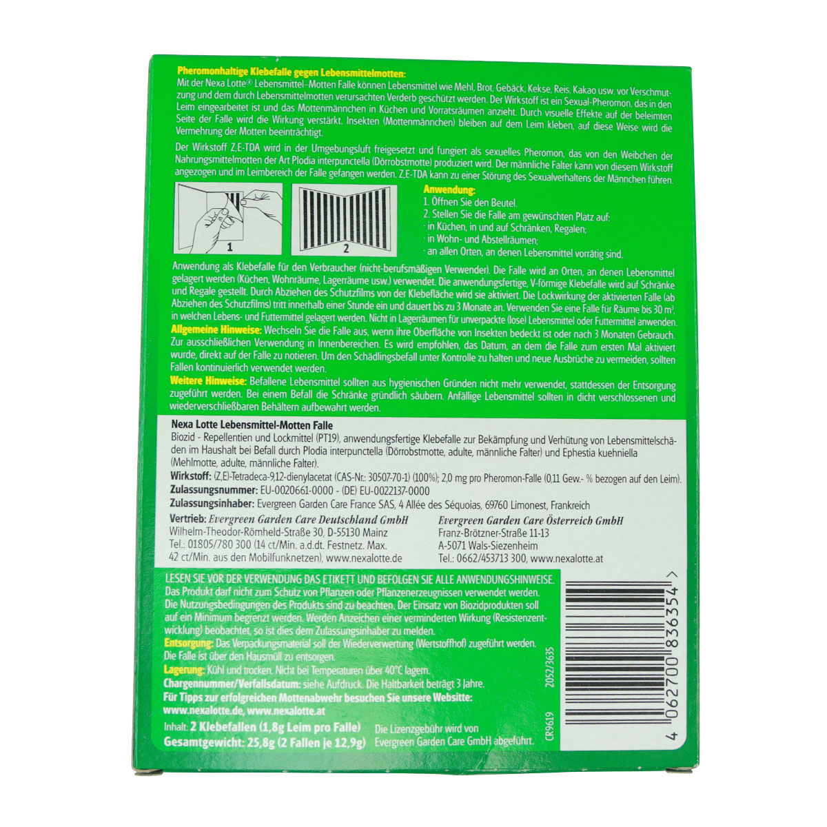 Floristik24.de Nexa Lotte Lebensmittel-Motten Falle Mottenfalle Biozid 2St