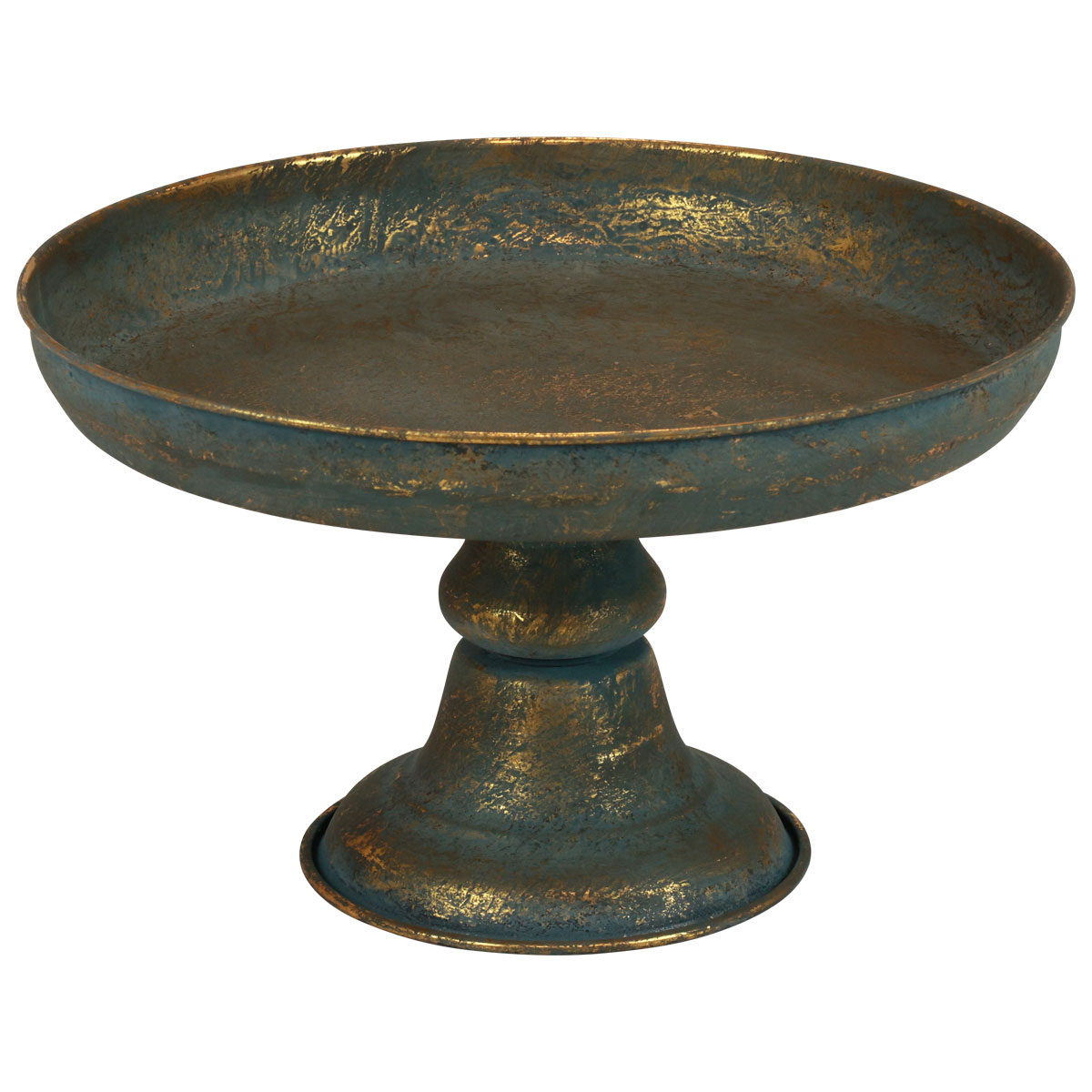 Floristik24.de Schale mit Fuß Dekoschale Metallschale Gold Ø29cm H17 ...