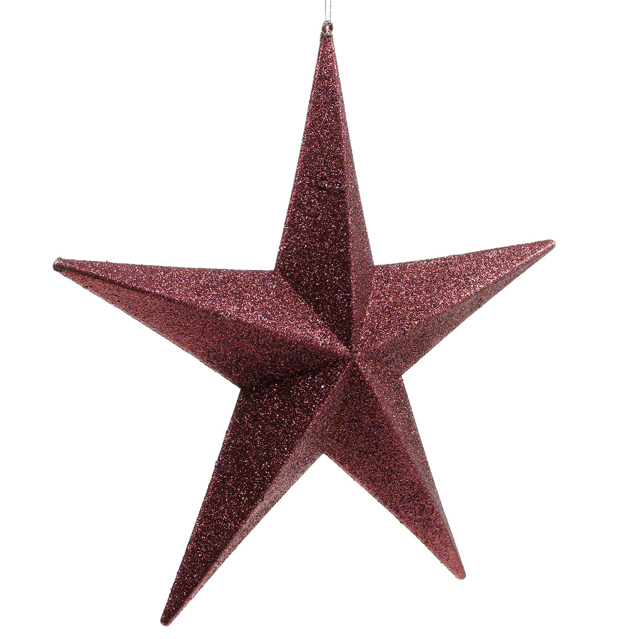 Floristik24.de Glitzerstern zum Hängen Burgund Ø30cm-65911