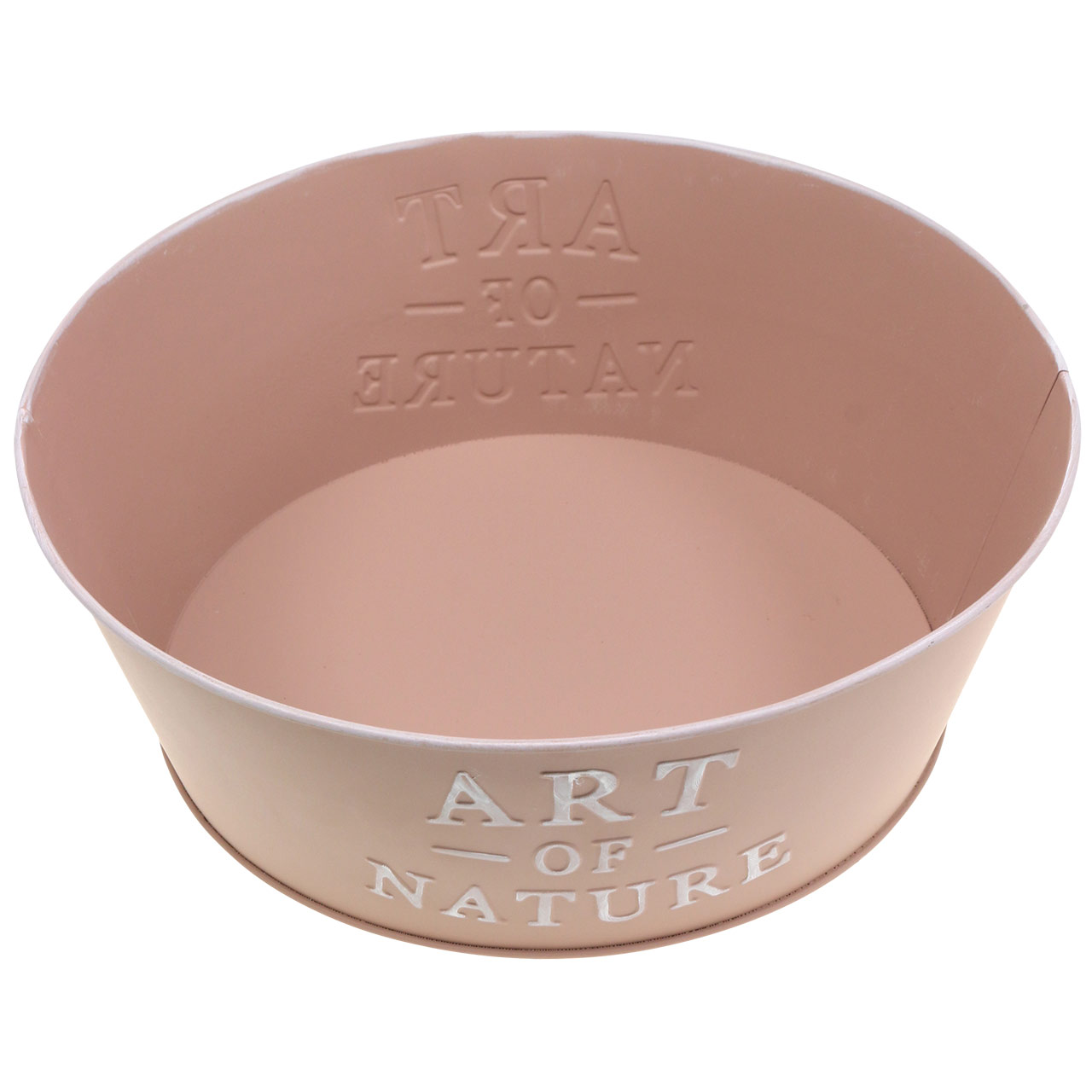 Floristik24.de Blumenschale rund Zink Altrosa Ø25cm H9cm - günstig ...