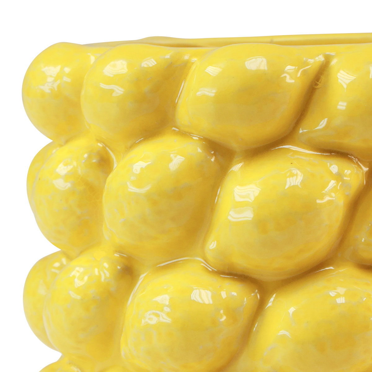 Floristik24.de Zitronenvase Keramik Übertopf Zitronen Gelb Ø17cm H15cm