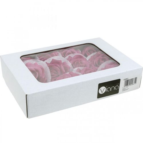 Floristik24.de Wachsrosen Deko Rosen Wachs Pink Ø8cm 12 St